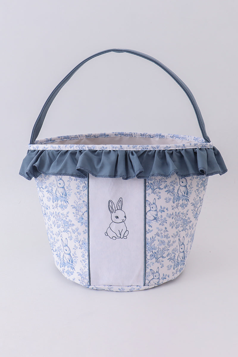 Blue bunny floral ruffle basket – Honeydew USA