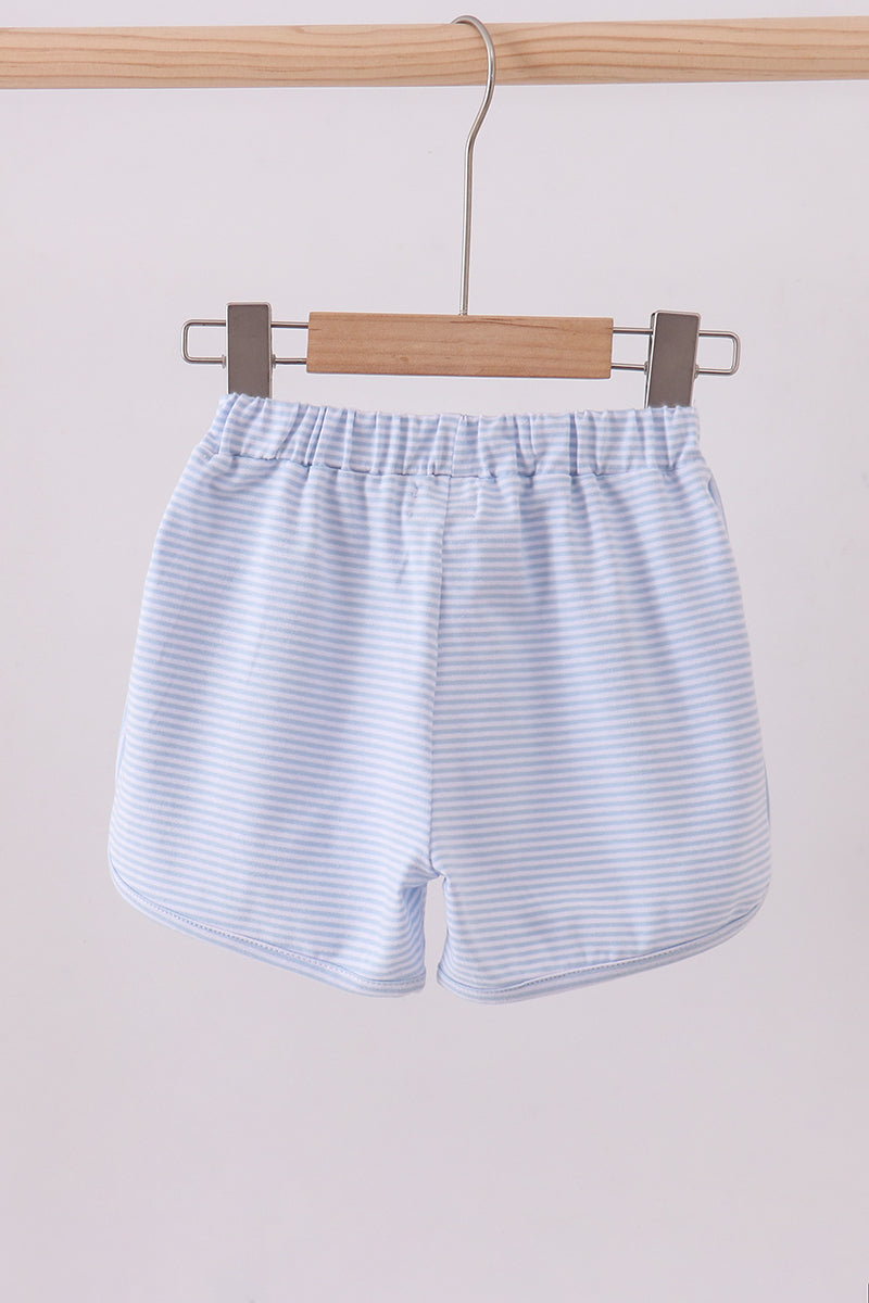 Premium Blue&white stripe bow shorts – Honeydew USA