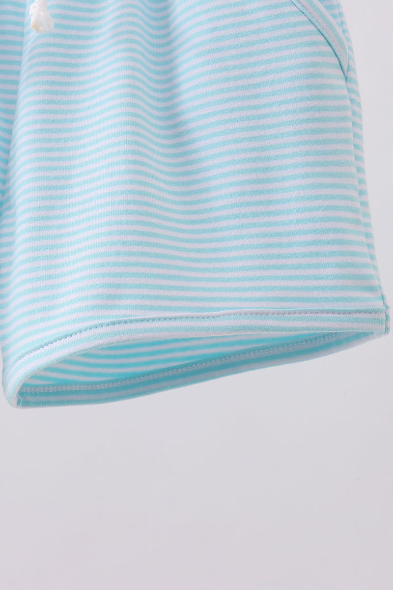 Premium Mint&white stripe drawstring shorts – Honeydew USA