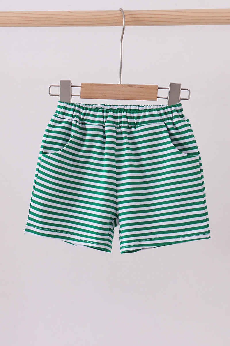Premium Green&white stripe shorts – Honeydew USA