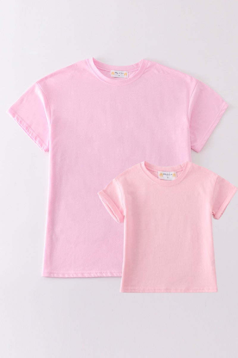 Premium Blush basic T-shirt Kids and adult – Honeydew USA