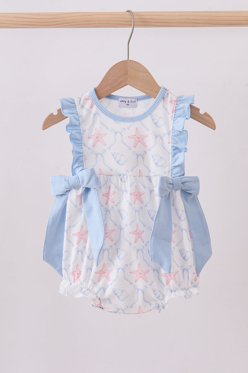 Blue starfish shell ruffle bubble – Honeydew USA