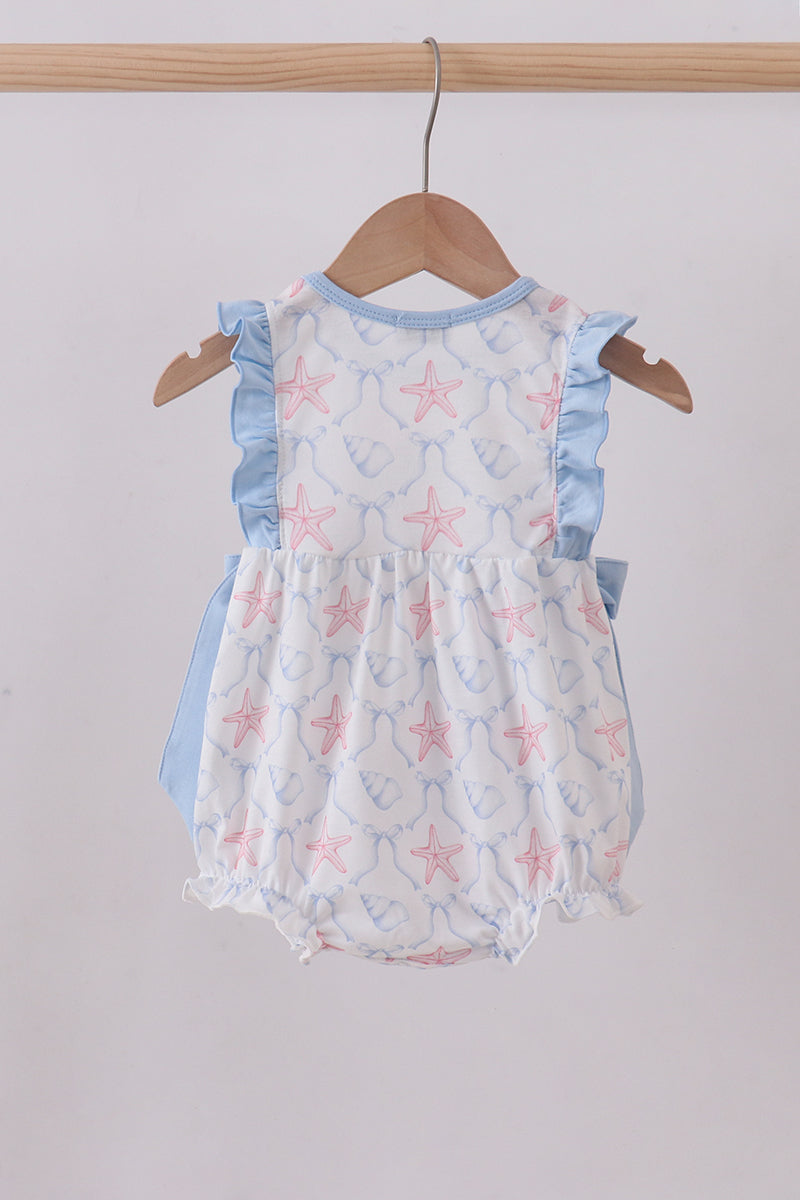 Blue starfish shell ruffle bubble – Honeydew USA